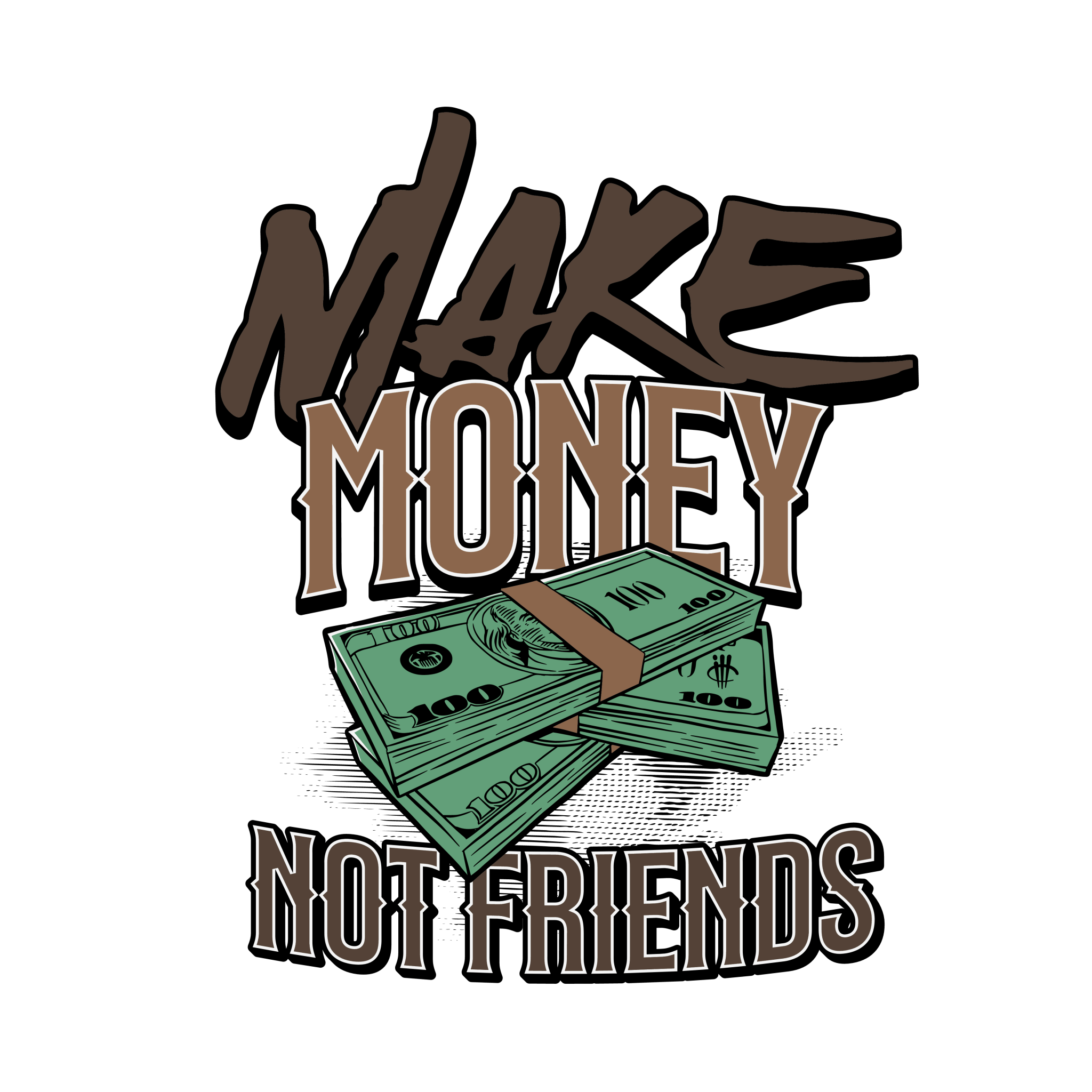 Air Jordan 3 "Palomino" Black T-Shirt (MAKE MONEY NOT FRIENDS ...