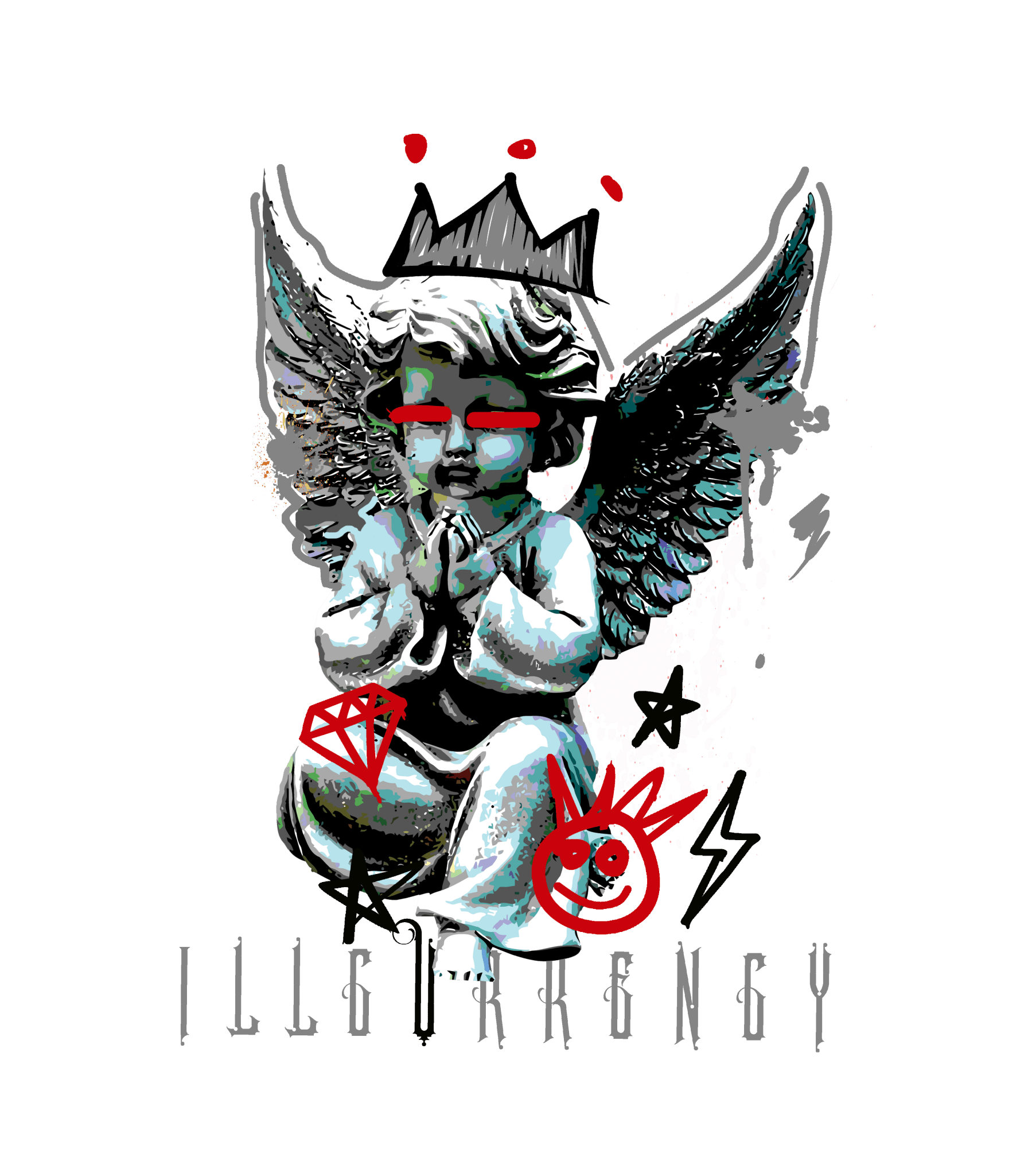 Air Jordan 2 “Python” | illcurrency White T-Shirt (Graffiti Angel ...